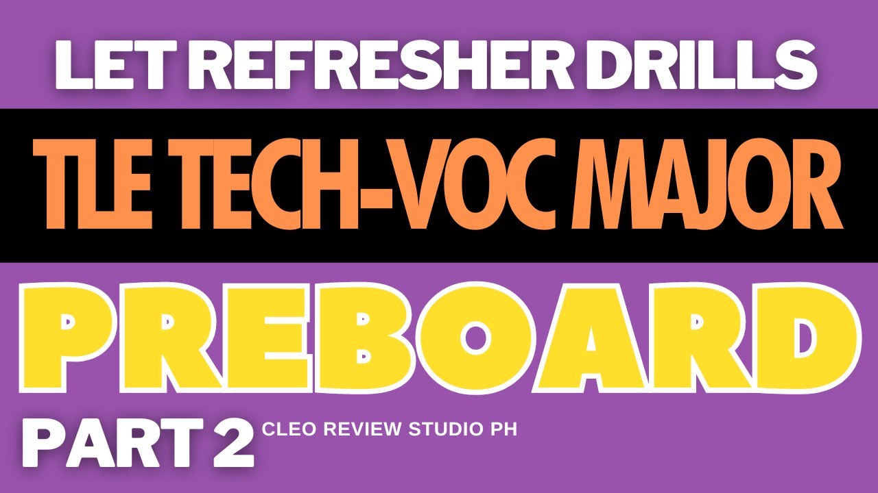 TLE MAJORSHIP REVIEW PRE-BOARD PART 2 - YouTube