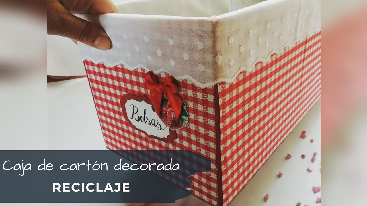 Caja de cartón decorada - YouTube