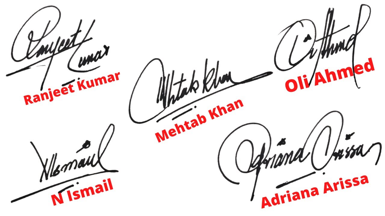 How to Sign Your Name Like a Professional! How to Create a Signature ...