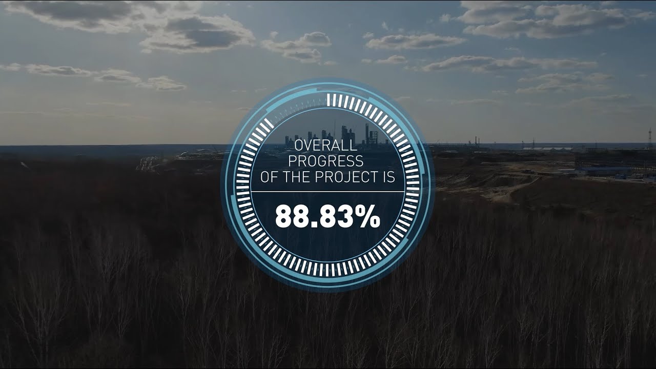 Amur GPP construction reaches 88.83% completion in early May 2023 - YouTube
