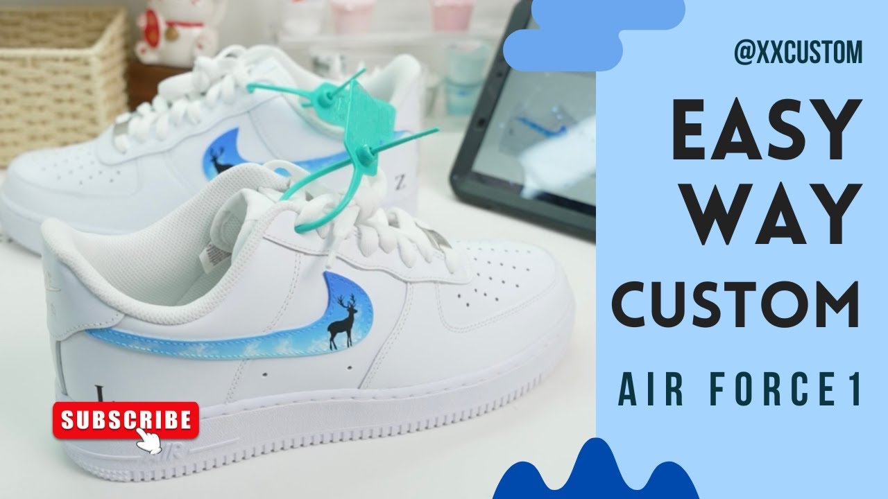 Easy Way：Cutom Air force 1#nike #airforce #custom - YouTube