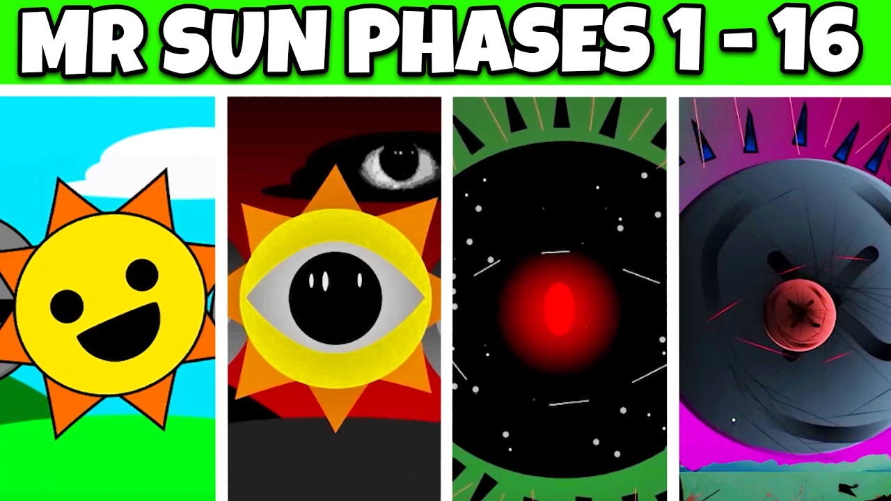 Incredibox Sprunki: All Mr. Sun Phases 1 to 16 (Reverse + Sped Up) - Mr ...