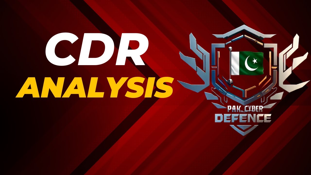 Explain CDR Analysis - Complete Course By Pak Cyber Defence - PCD - YouTube