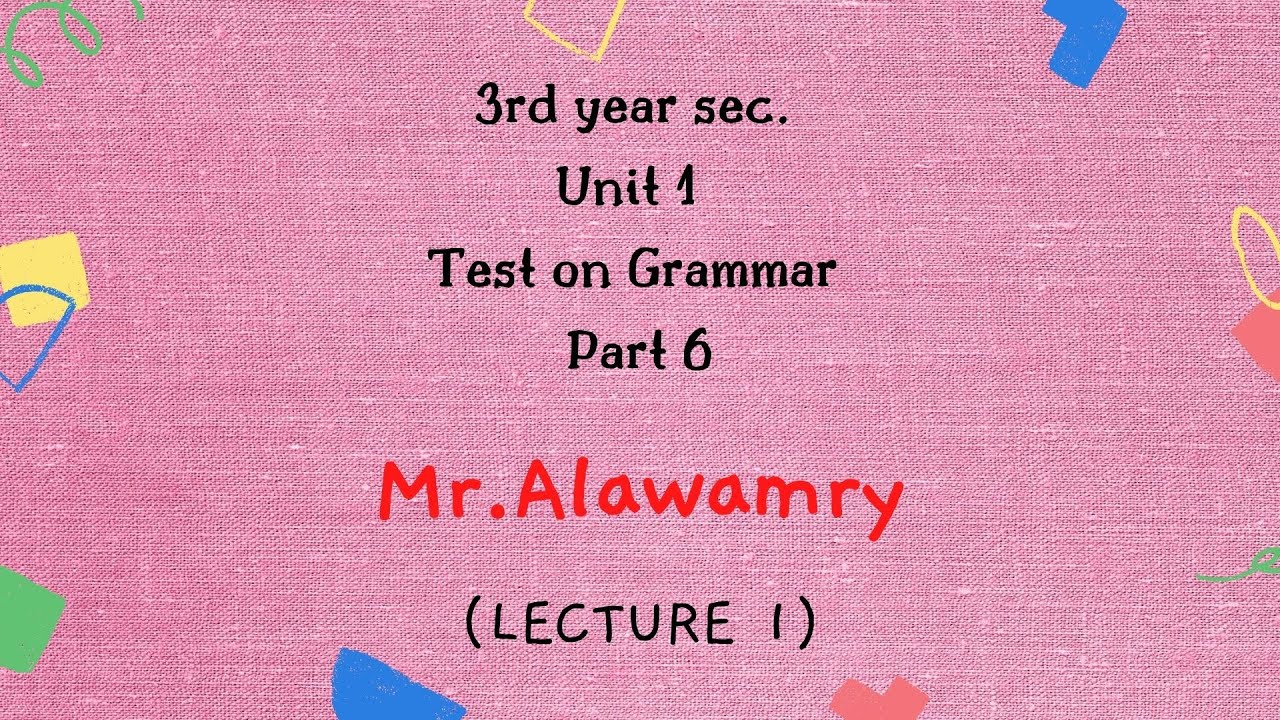 Test On Unit 1 Grammar YouTube