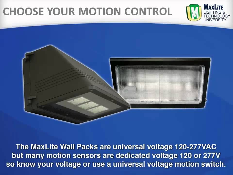 LED Wall Packs Wiring Motion Controls - YouTube