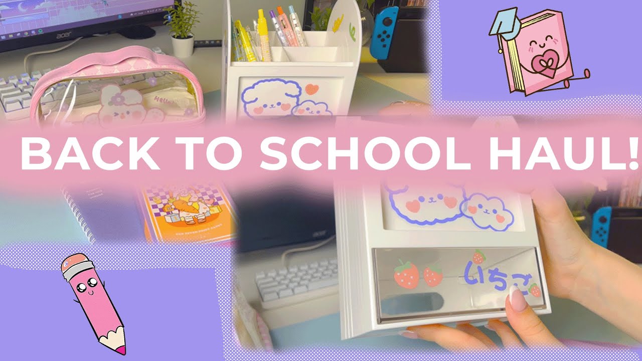 Cute Back To School YesStyle Haul | School Motivation | Cute Desk Setup ...