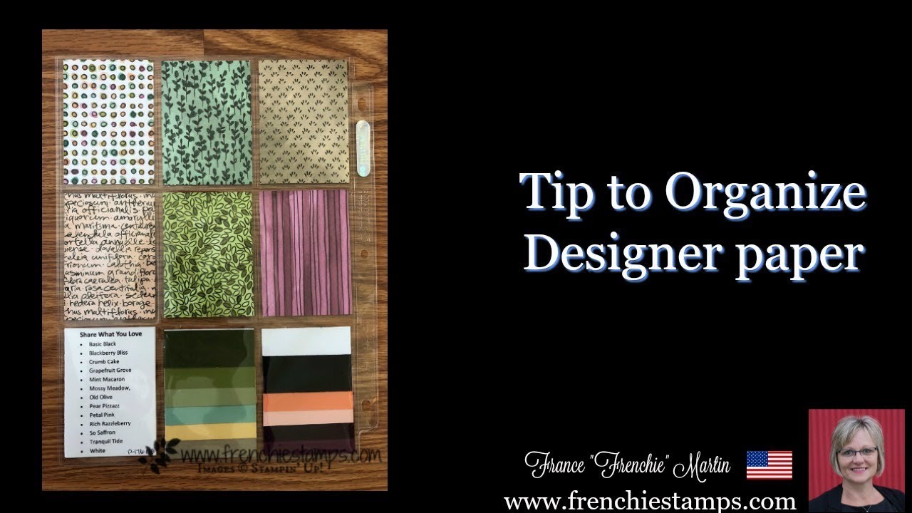 Tip Organize Designer paper - YouTube