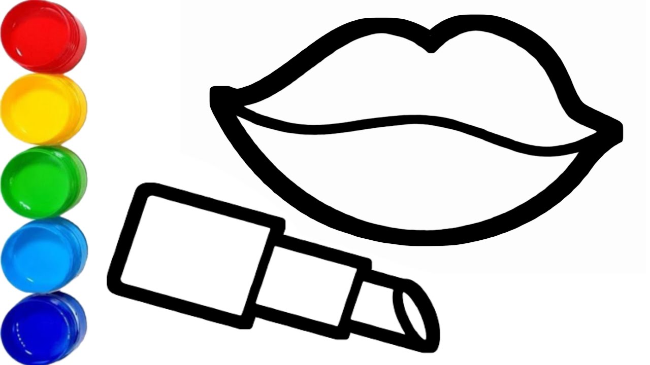 How To Draw Lips👄, Lip Drawing, How To Draw Lipstick💄| Painting ...