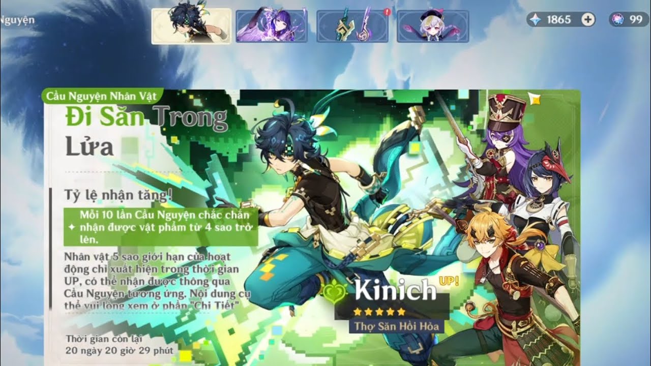 Genshin Impact - Roll Banner Kinich - Banner Vũ khí - YouTube