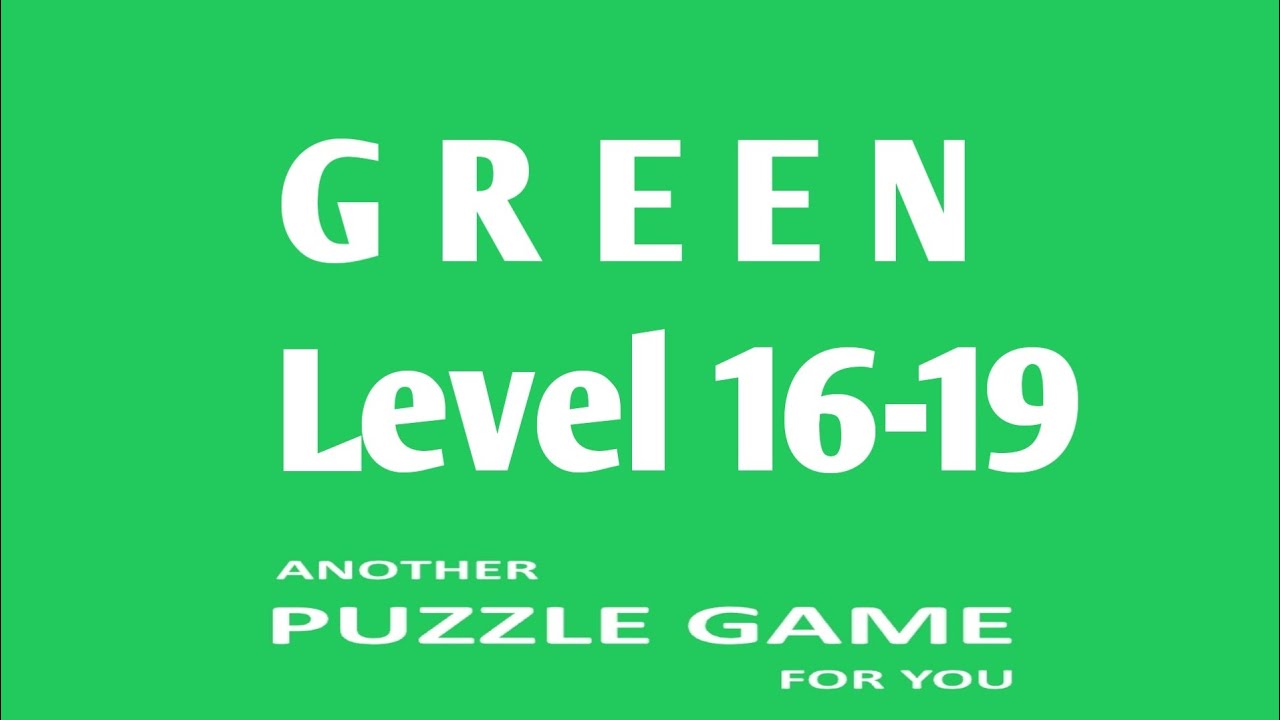 GREEN Level 16,17,18,19 Androidios Gameplay Walkthrough By Bart Bonte ...