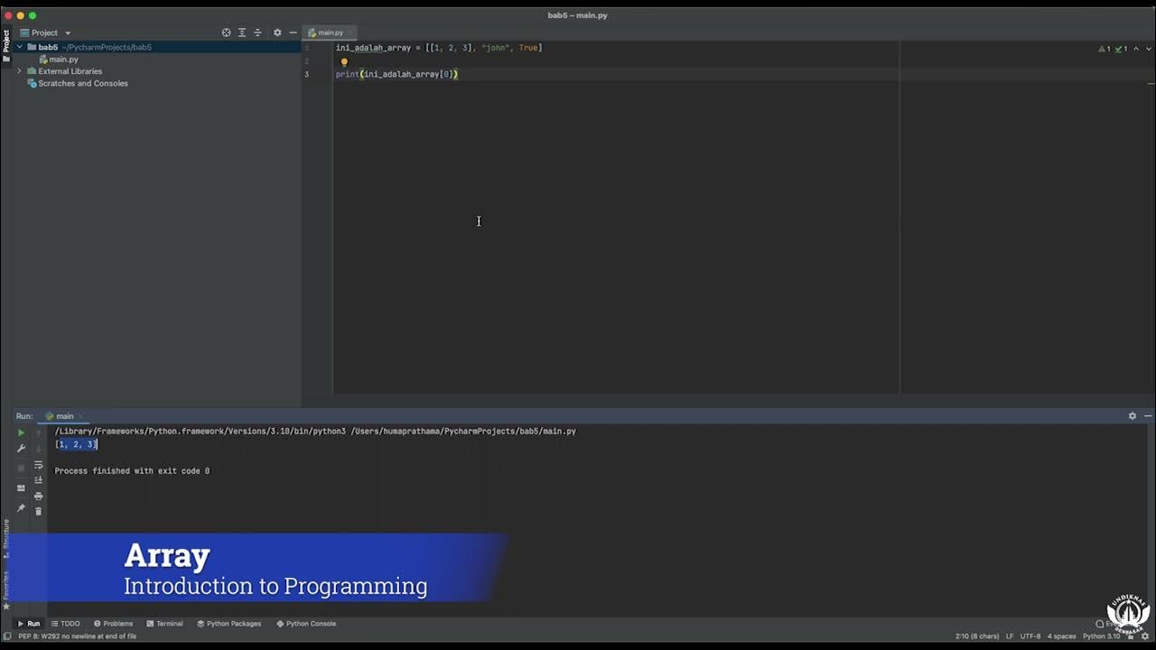 5. Dasar pemrograman - Array - YouTube