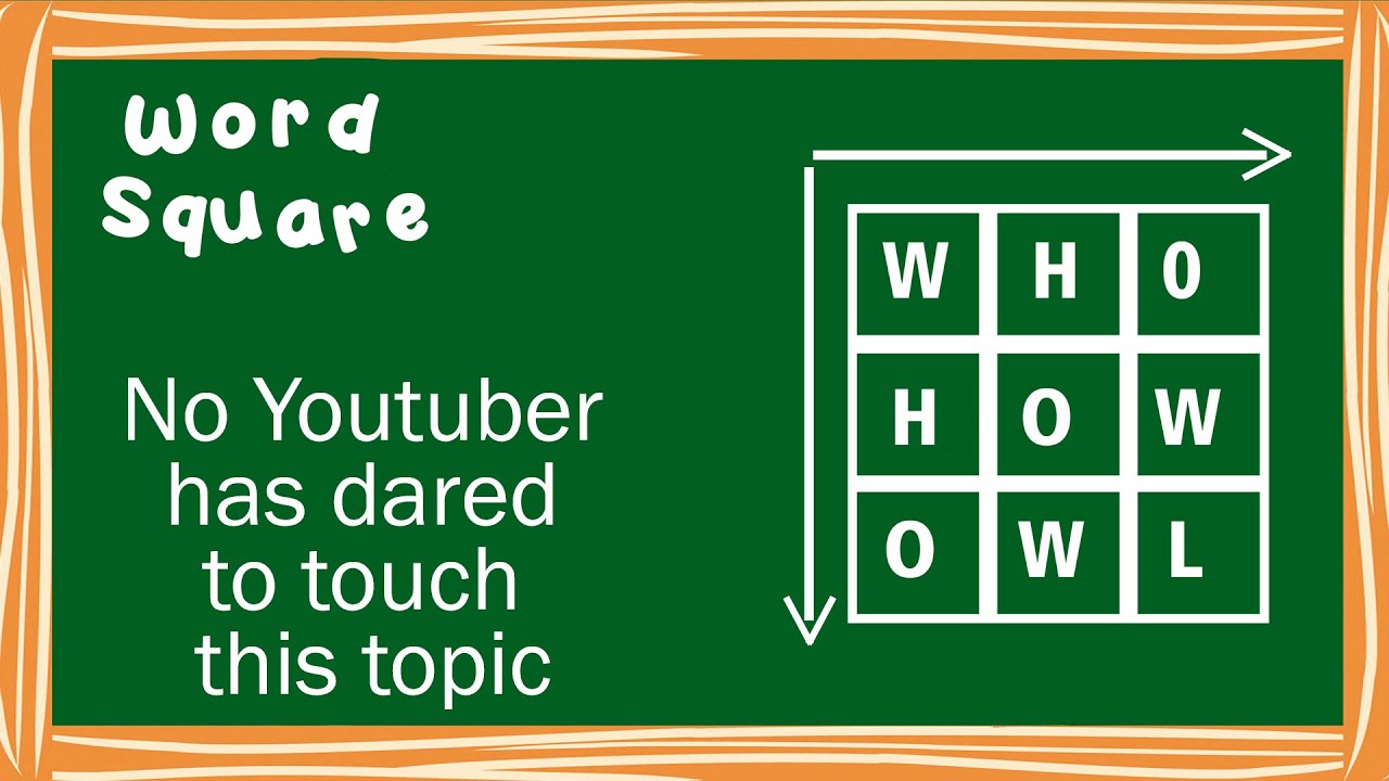 Word Square challenging your ability assuring satisfactions - YouTube