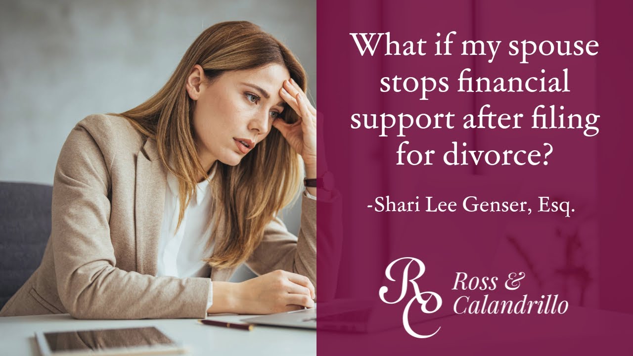 What if my spouse stops financial support after filing for divorce ...