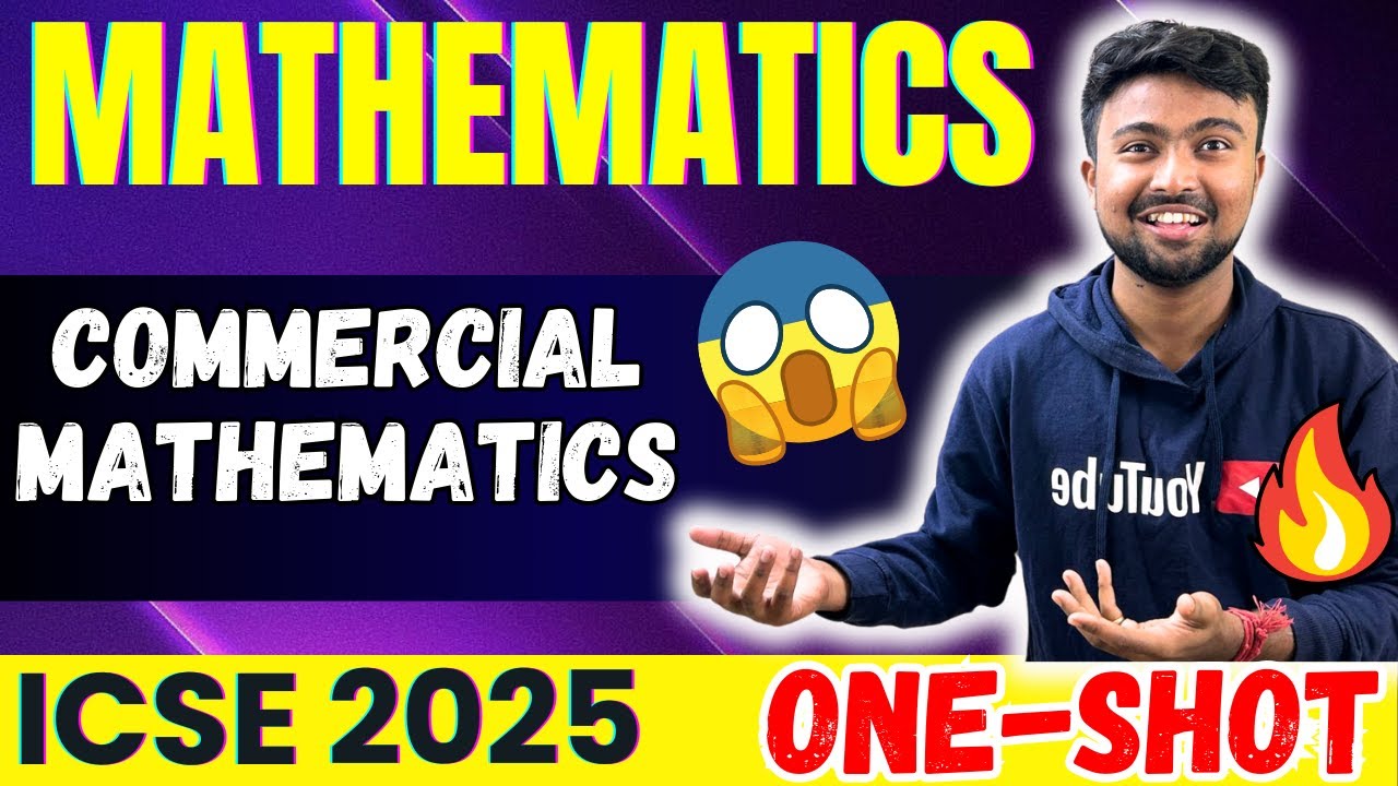 ICSE MATHEMATICS 2025:ONE-SHOT😱Commercial Mathematics😱MCQ 🔥Most ...
