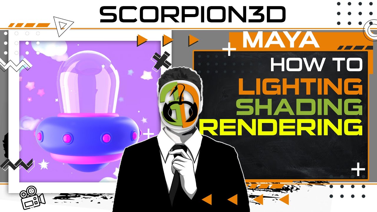 MAYA VRAY RENDERING FOR BEGINNER: LIGHTING AND SHADING SPACESHIP - YouTube