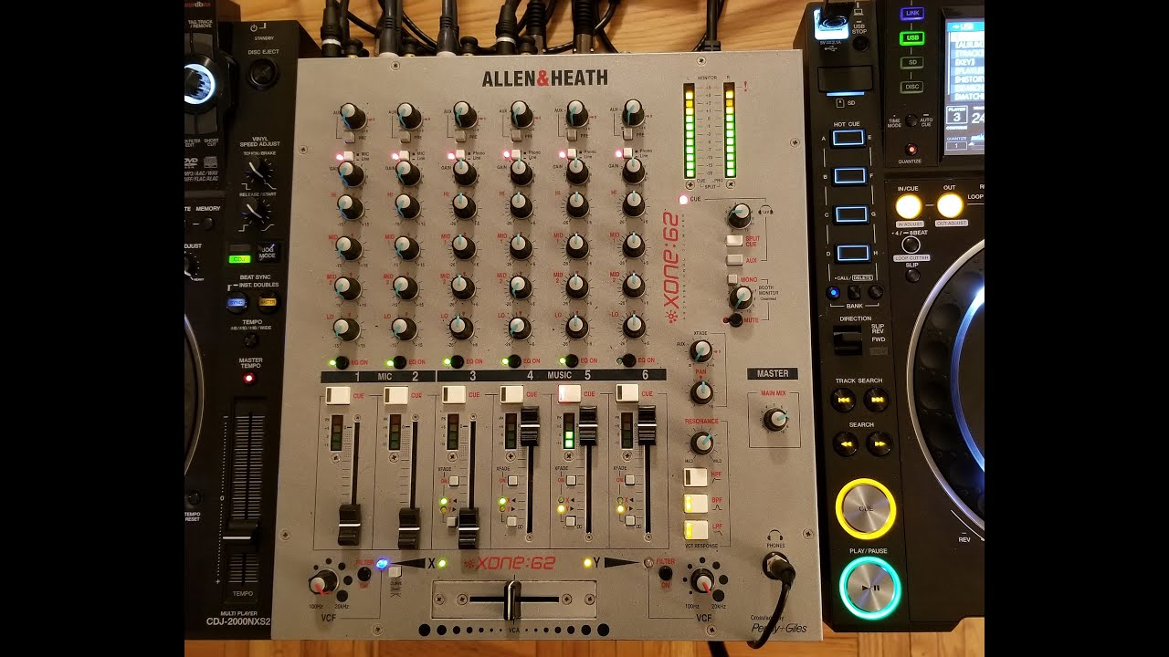Allen & Heath Xone 62 6-Channel Mixer Functional Demo and Mix - YouTube