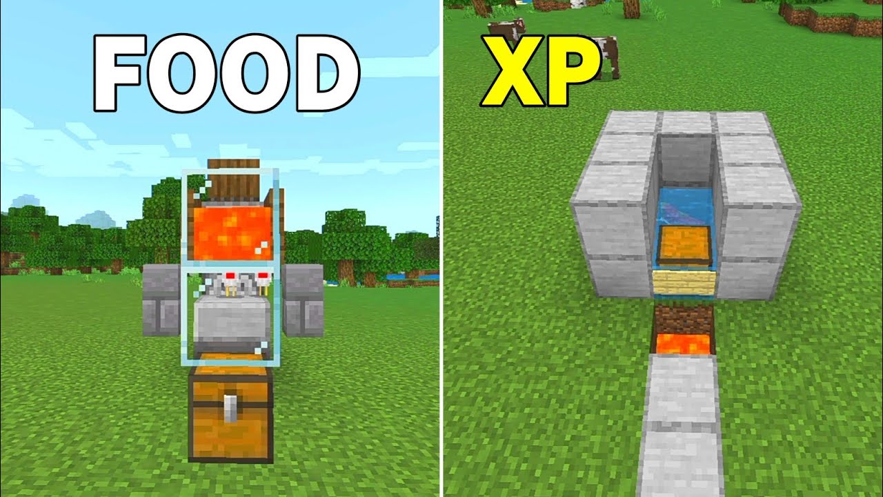 Best 1.19 Food and XP farm in minecraft pe /xp farm /food farm (mcpe ...