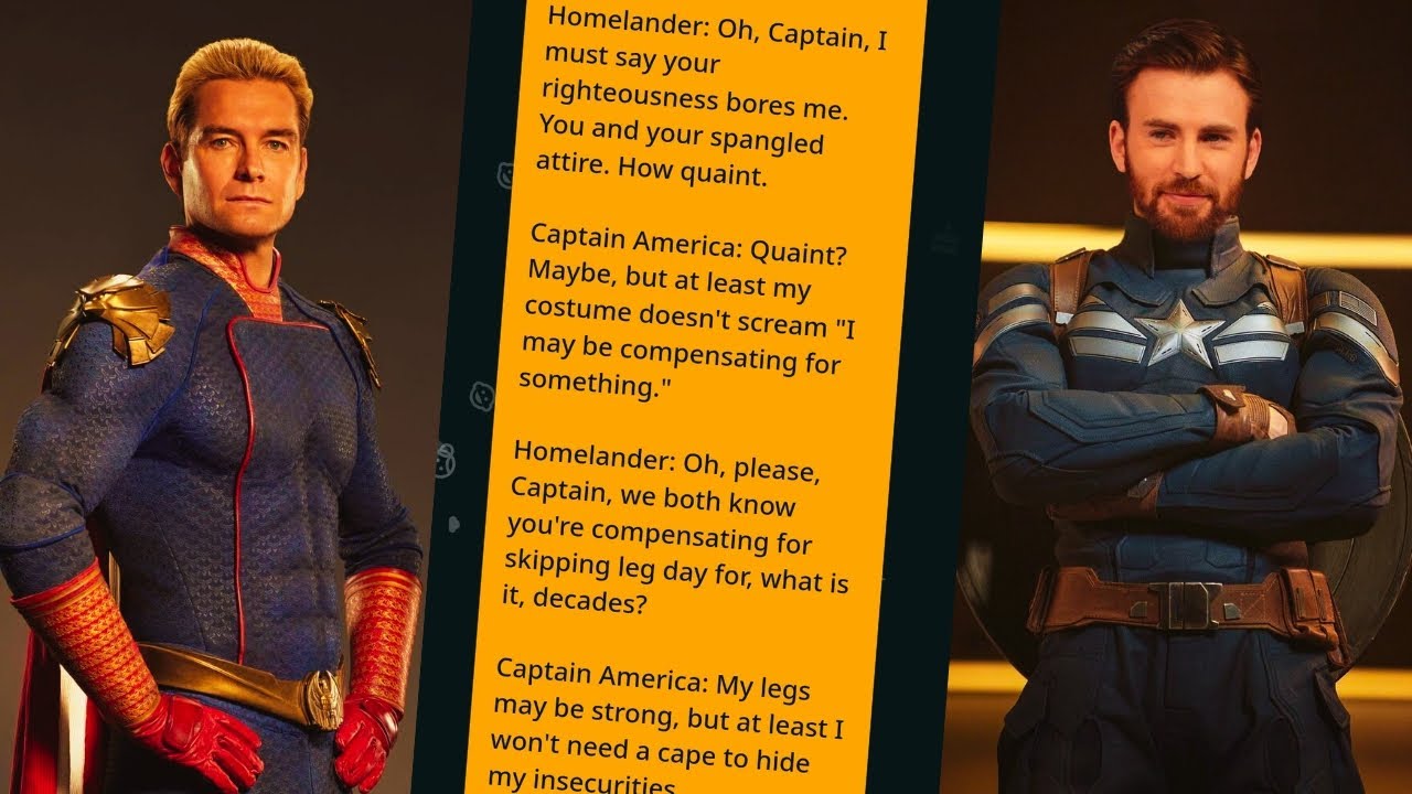 Captain America and Homelander from The Boys Dialogue Generated by ...