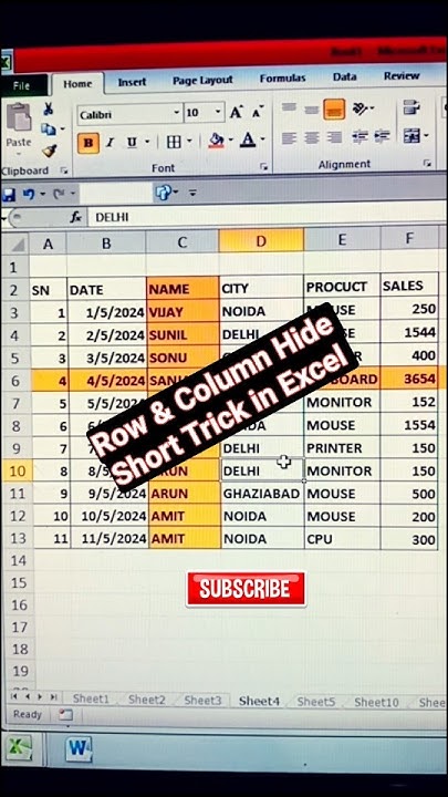 Row and column Hide Trick #excel #exceltricks #exceltutorial #exceltips #excelformula #tricks # ...
