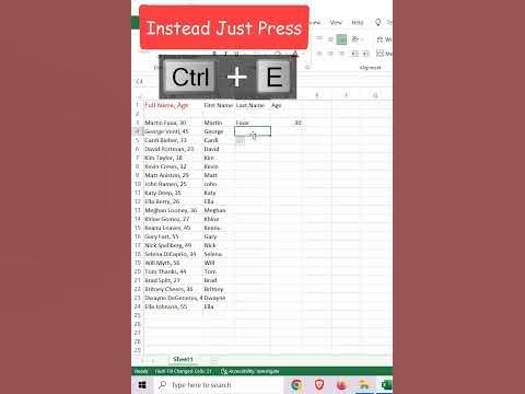 How To Use CTRL + E In Excel | Excel Tips - Don't Use Formulas Use Ctrl + E | Flash Fill In ...