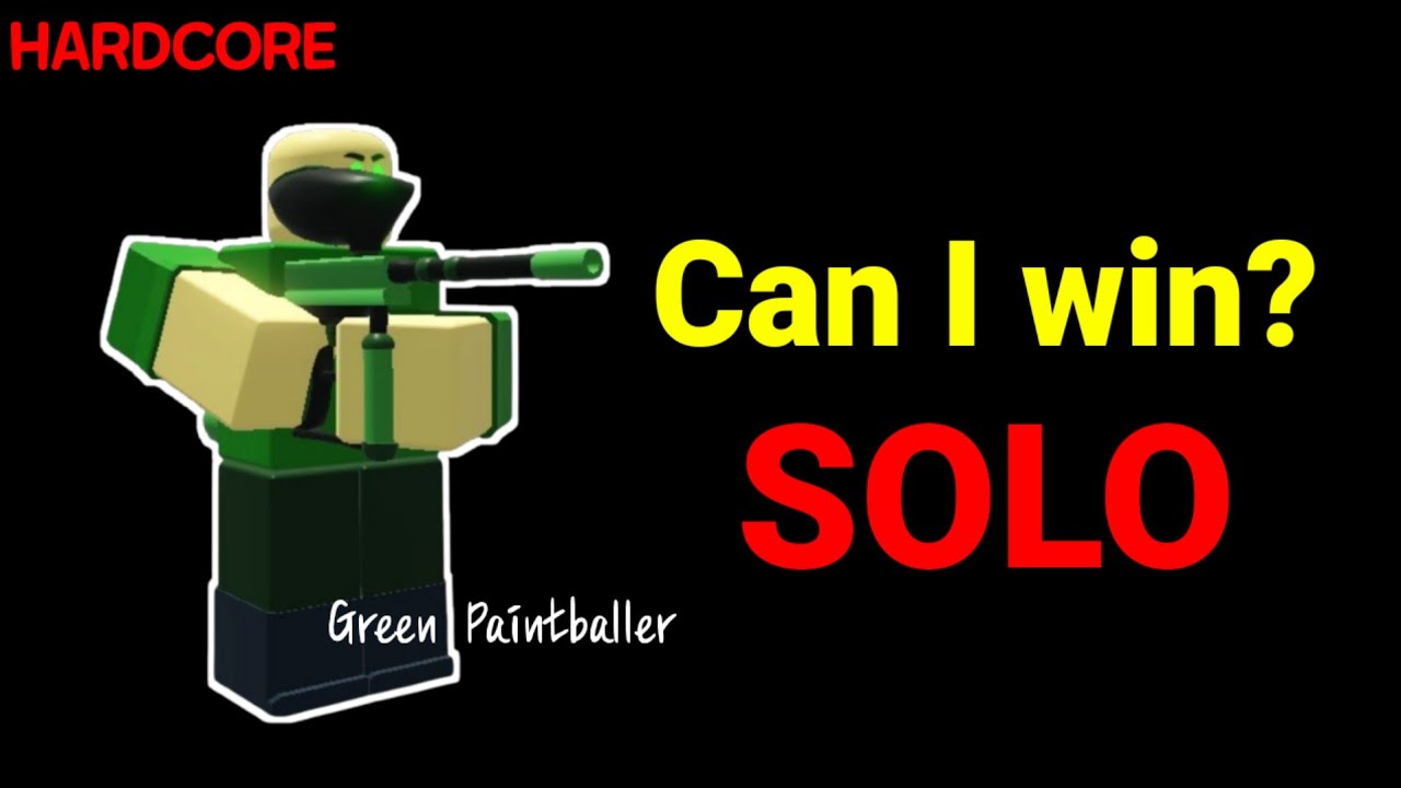 ((하코 솔플)) Can I beat this game Solo with Green Paintballer?? HARDCORE ...