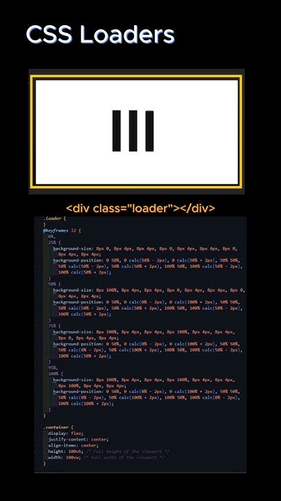 CSS loader Animation 👾 #viral #html #htmlcss #css #shorts #music #youtube - YouTube