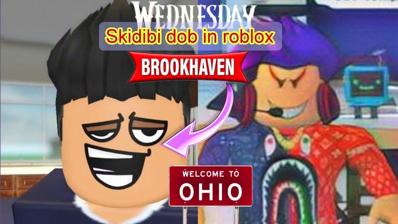 Skidibi dob dob in roblox brookhaven || funny meme ...