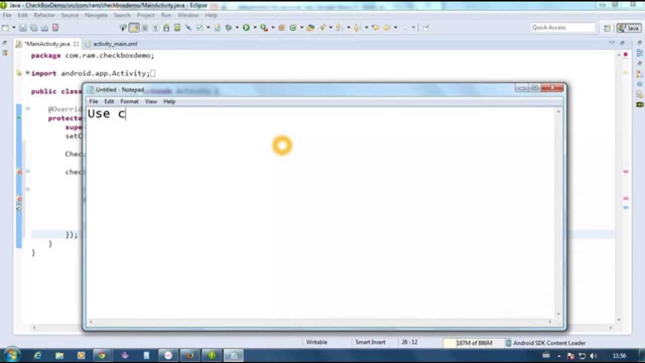 Android Tutorials : CheckBox Demo - YouTube