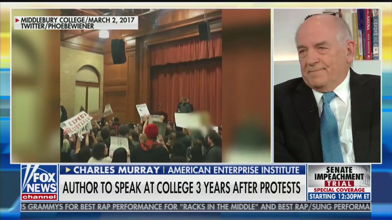 Charles Murray on returning to Middlebury three years after attack ...