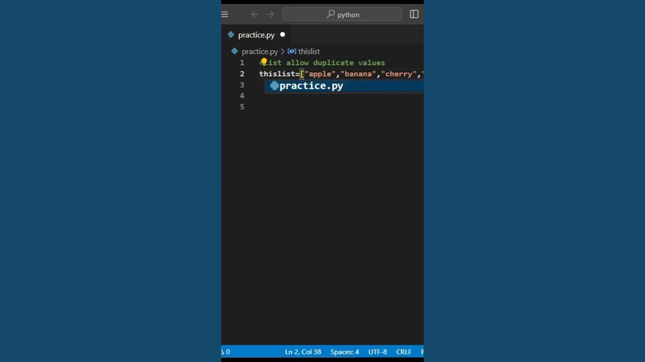List Allow Duplicate Values 😲 Python Pythonprogramming Coding