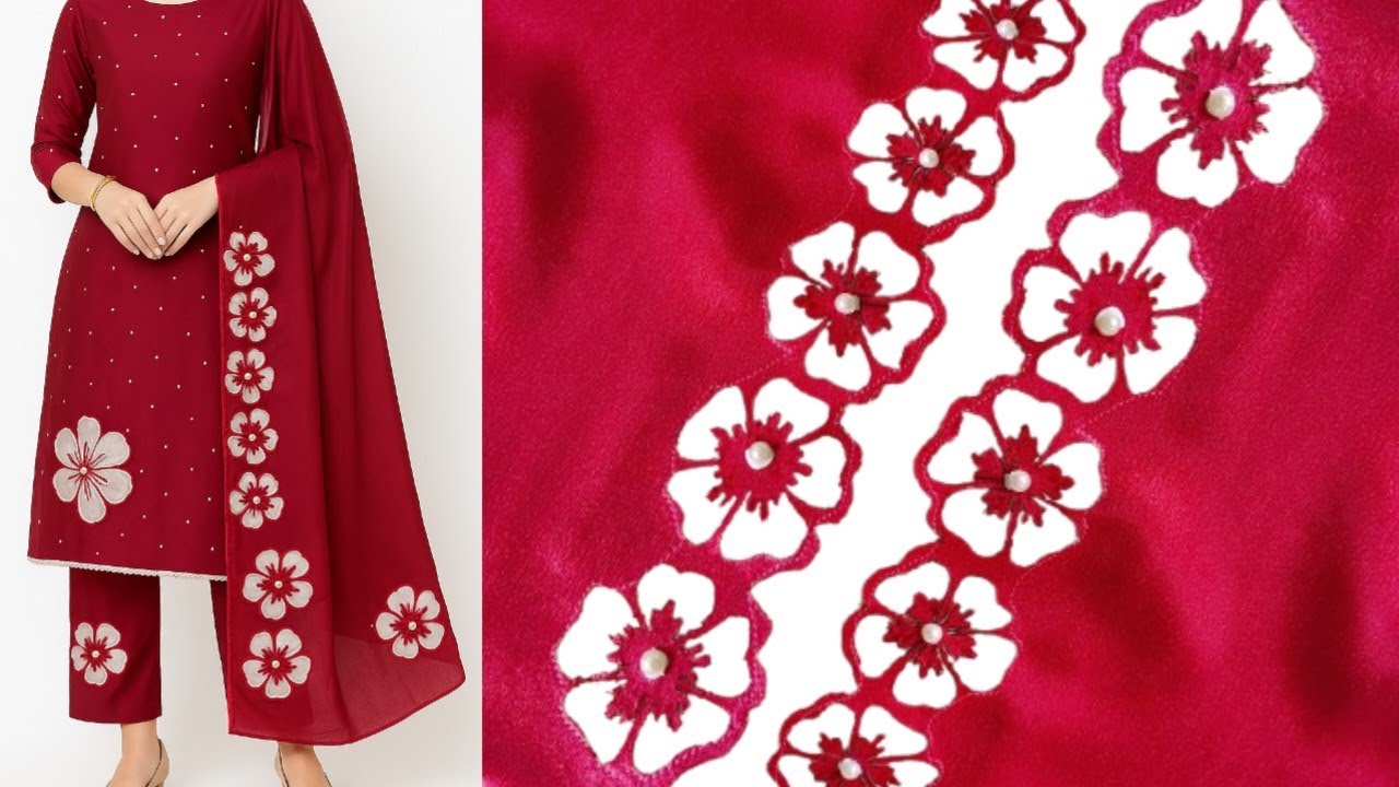 Cutwork Sleeves/Trouser/Daman design Beautiful Cutwork By Sewing ...