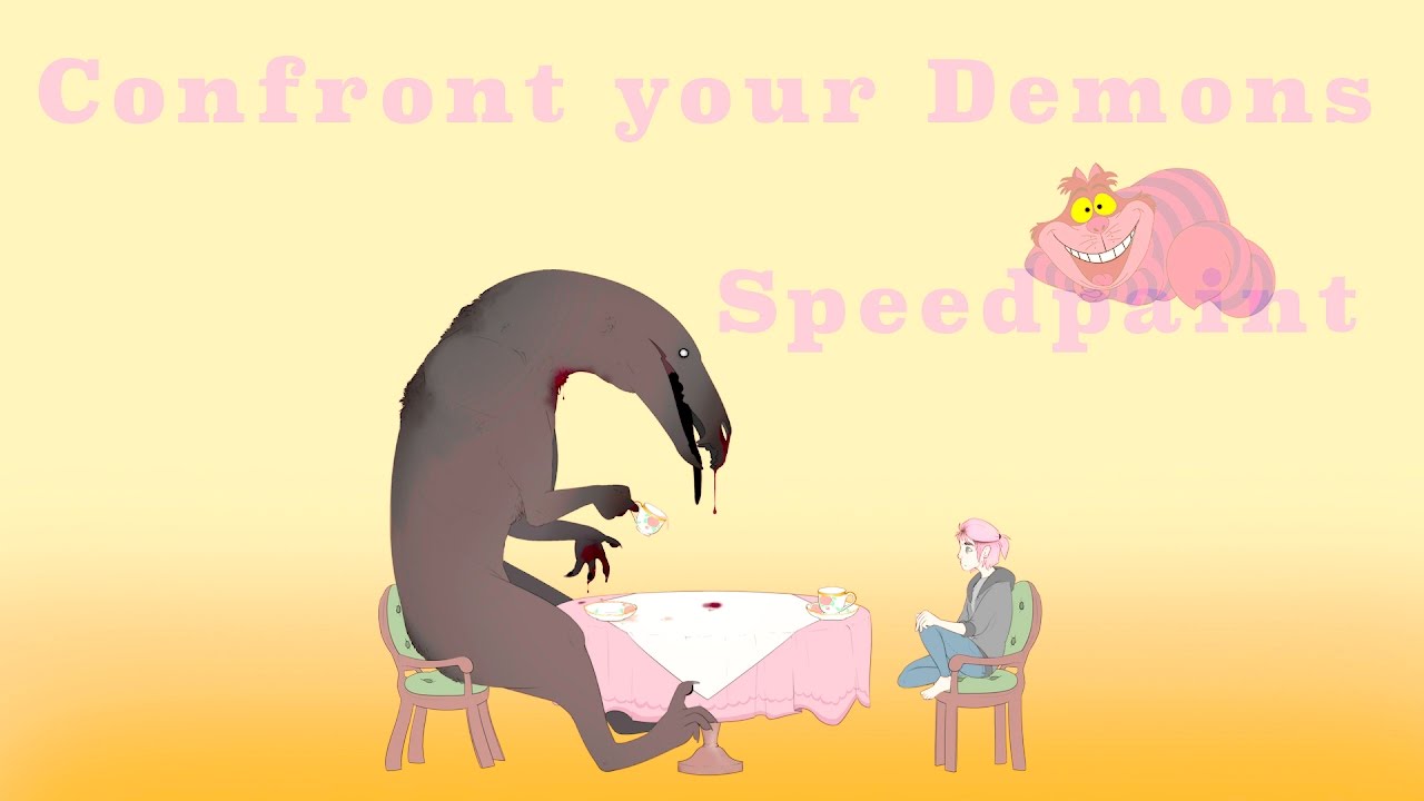 Confront Your Demons ♘ - Speedpaint - Alice in Wonderland music - YouTube