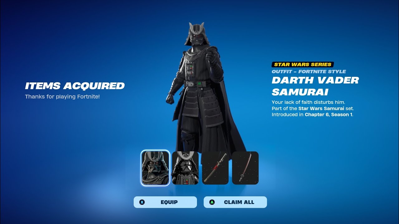 *NEW* Fortnite Samurai Darth Vader And Srormtrooper Samurai Bundle ...