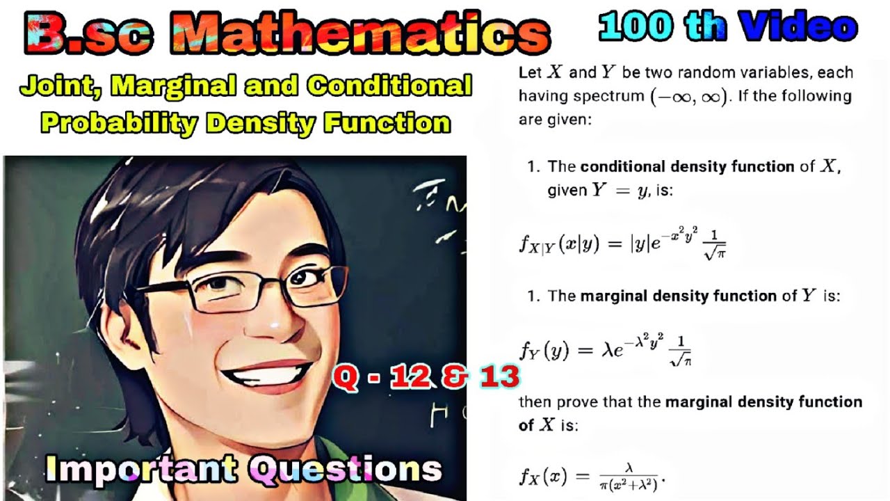 Conditional Probability Density Function | Q - 12 & 13 | #probability #statistics - YouTube