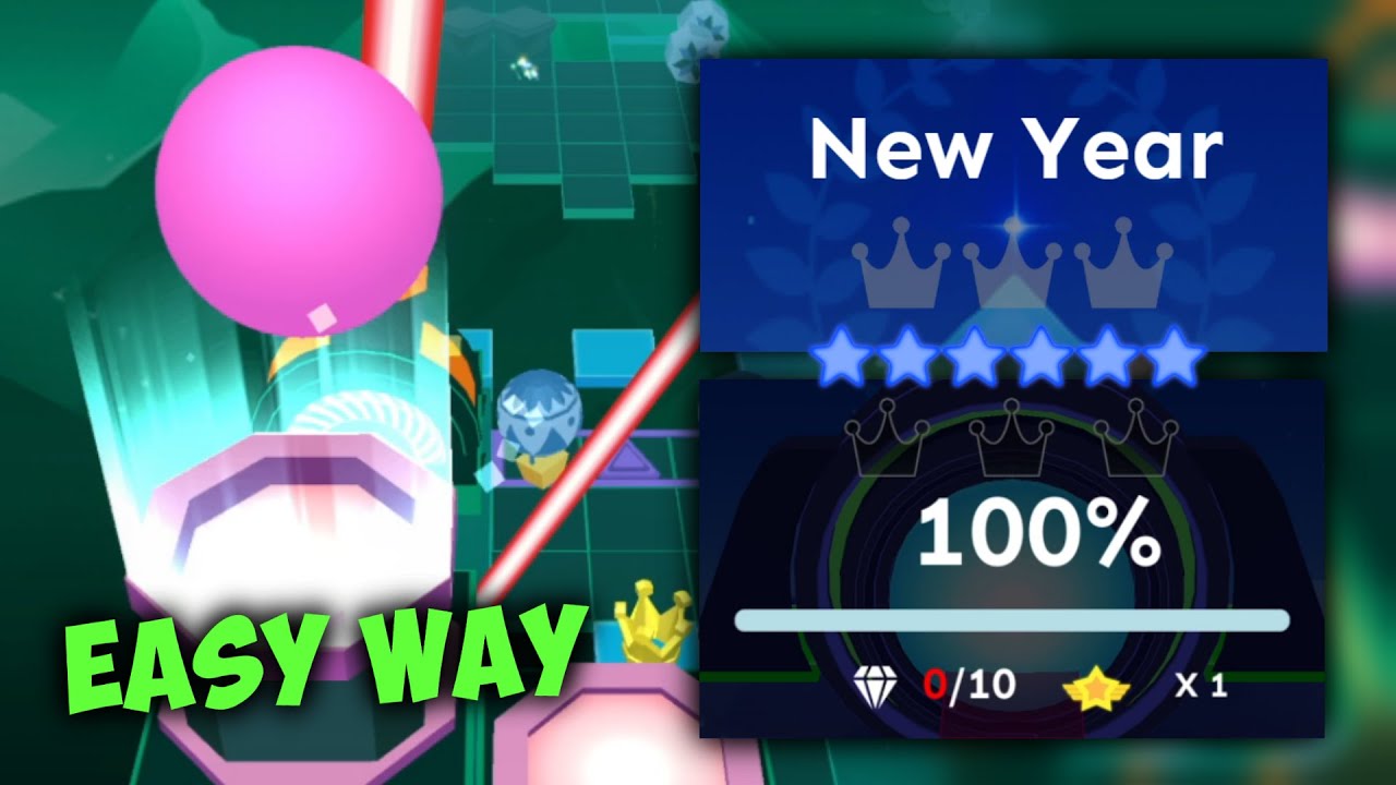 Rolling Sky - New Year (Easy Way) - YouTube