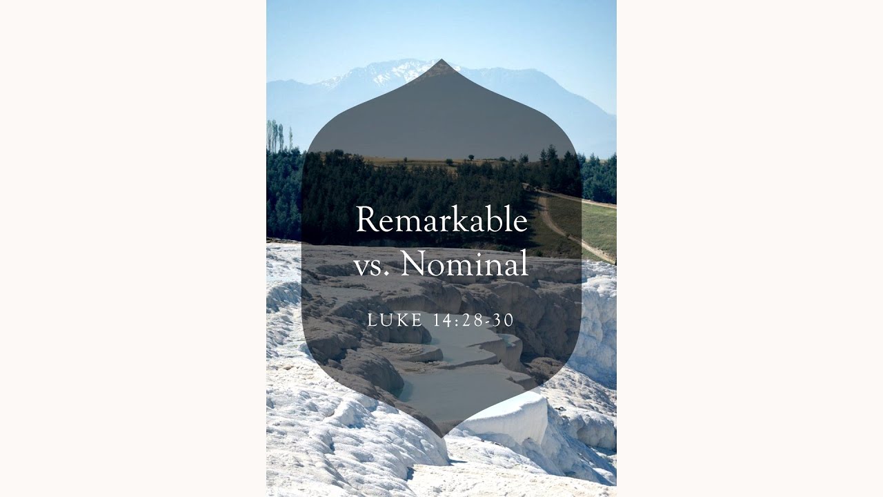 Remarkable vs Nominal - Rev. Renee Hinton - YouTube