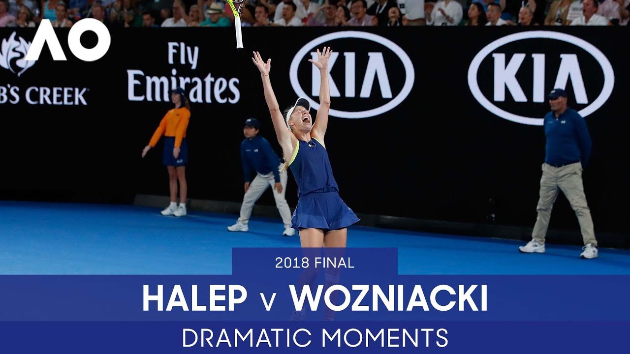 Dramatic Last Game | Halep v Wozniacki | Australian Open 2018 Final ...
