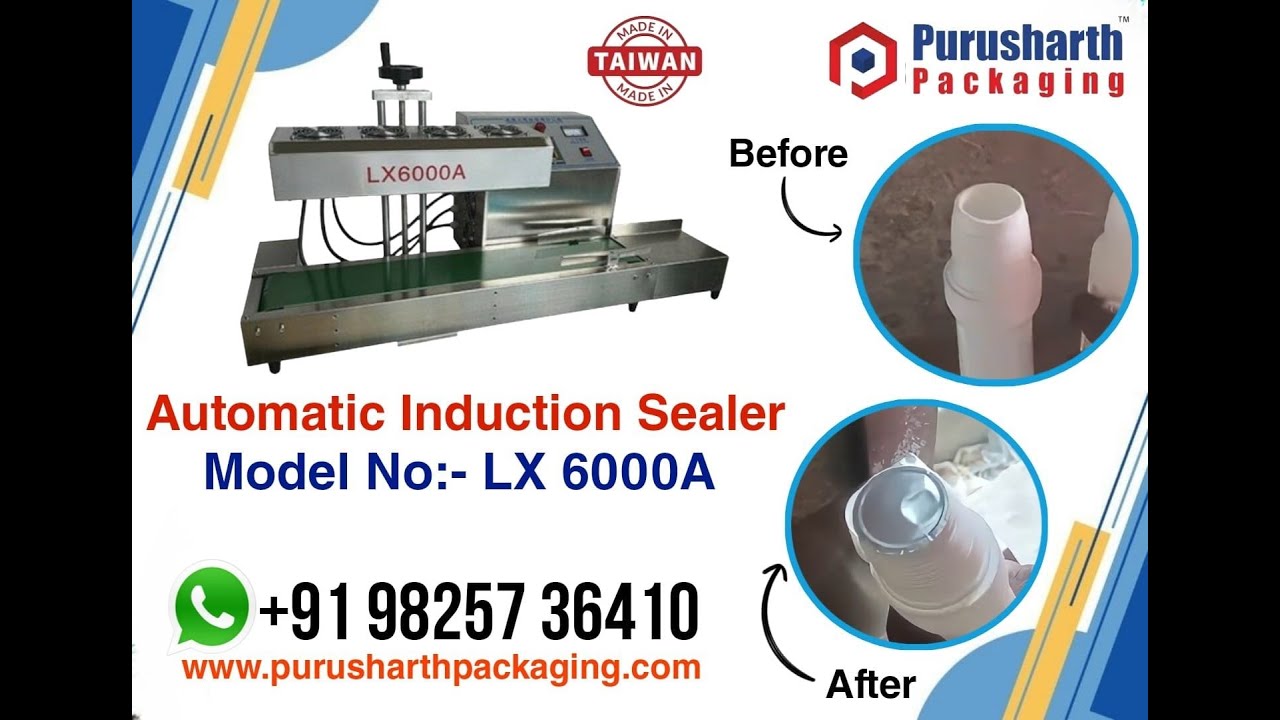 Automatic Induction Sealing Machine Model No. LX 6000A - YouTube
