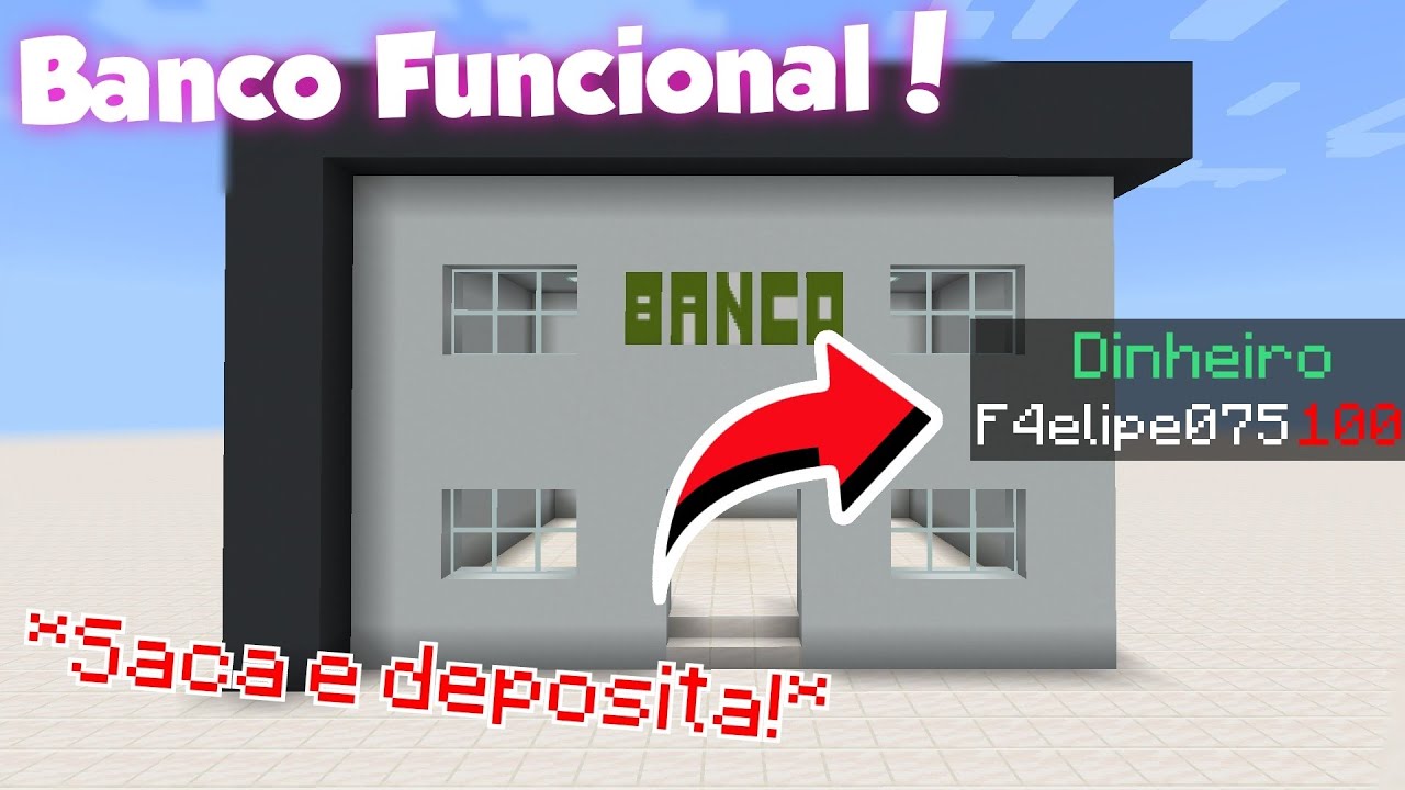 Como Fazer um BANCO que FUNCIONA no Minecraft! (Saca e deposita ...