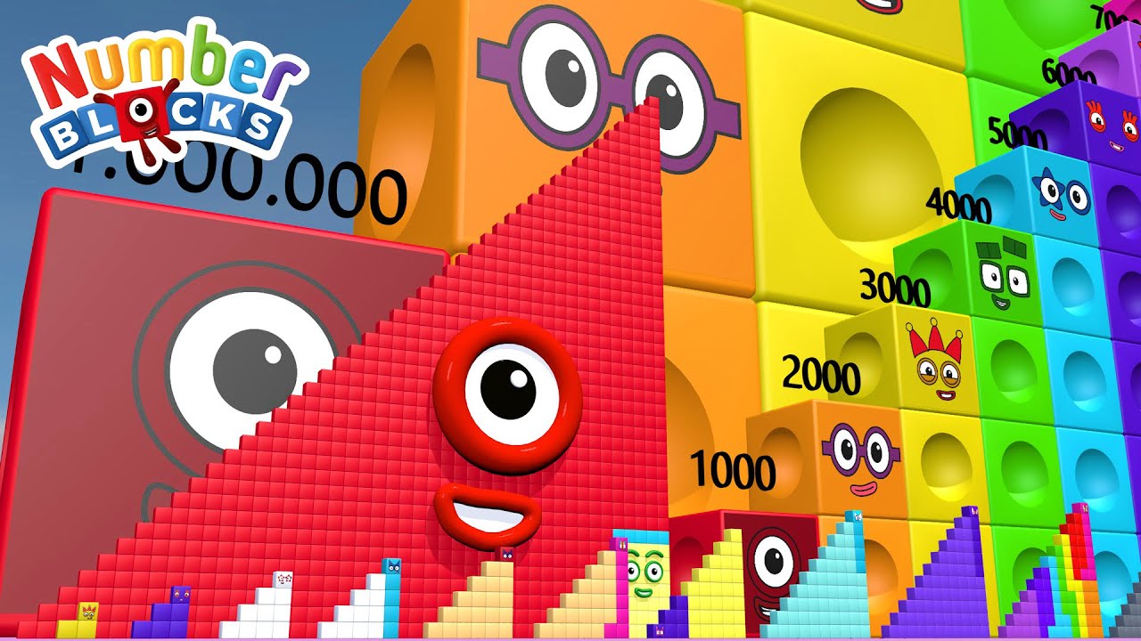 Numberblocks MEGA Count! 136 vs 10,000,000 - Learn BIG Numbers! 🤩 - YouTube