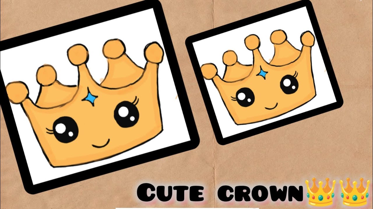 DRAW CUTE CROWN DRAWING STEP BY STEP@kidedrawingofficial - YouTube