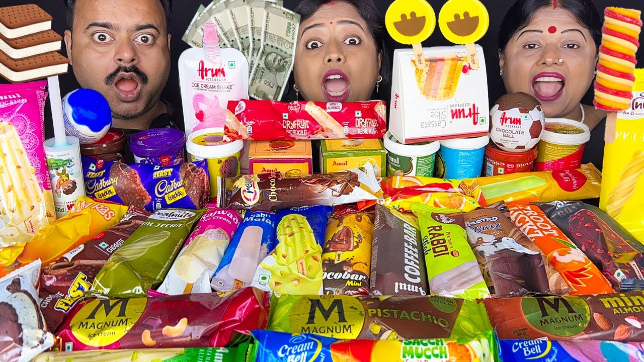 50 ICE CREAM EATING CHALLENGE & WIN RS. 10000/-- AMUL, MAGNUM BROWNIE ...