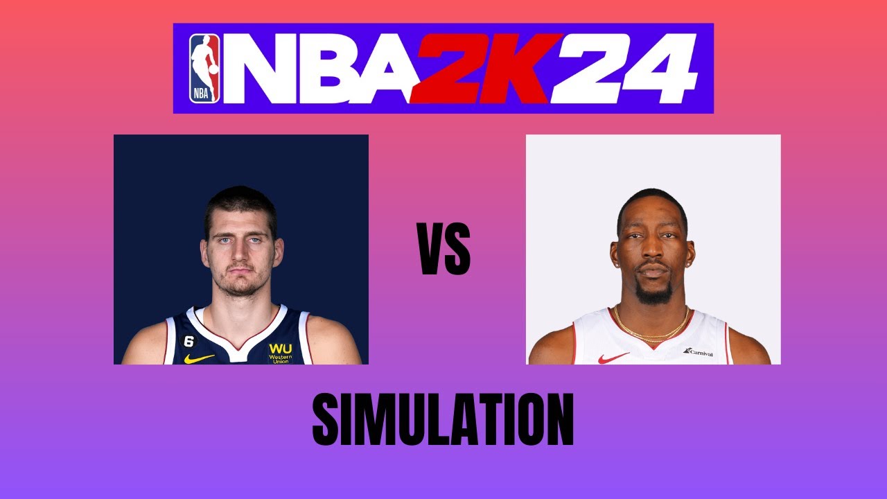 Nikola Jokic vs Bam Adebayo- 2k 24 Full Match - YouTube