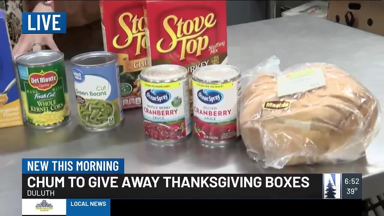 Chum to hand out Thanksgiving boxes - YouTube