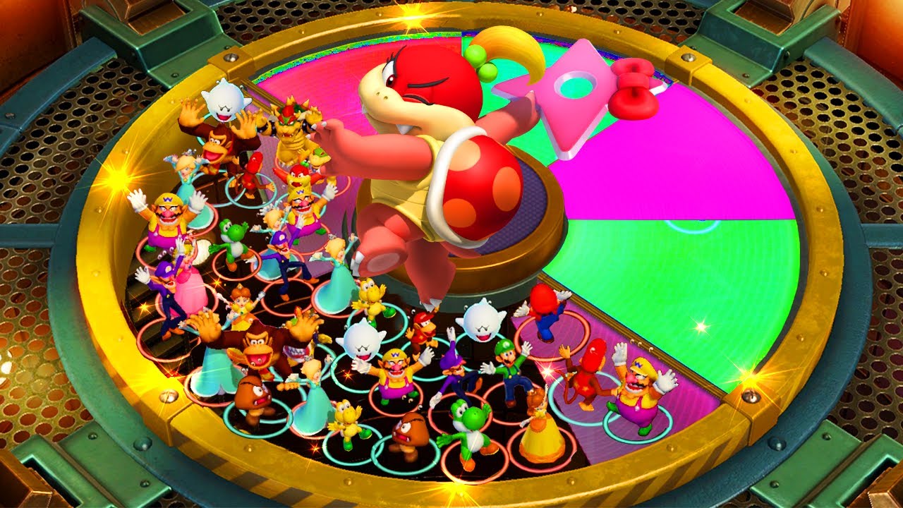 (Pom Pom Boss) Super Mario Party Minigames - Pom Pom vs Mario vs Luigi ...