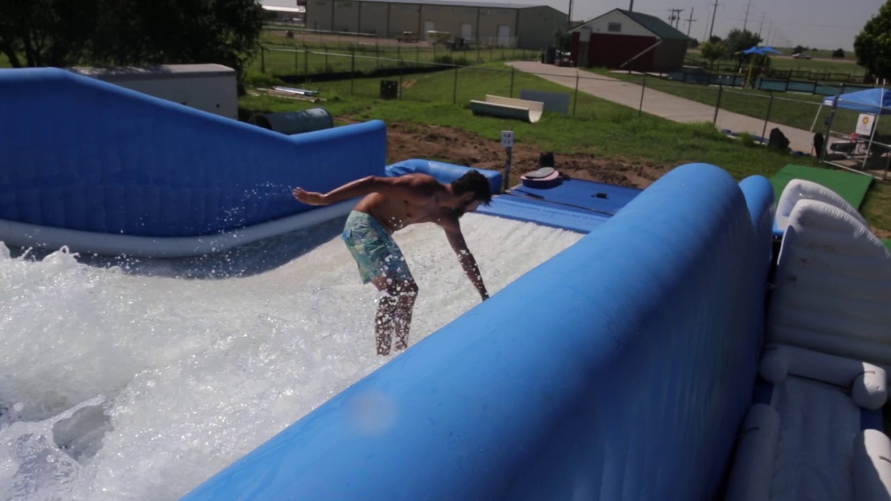 FlowRider Mobile Inflatable at Amarillo Waterpark - YouTube