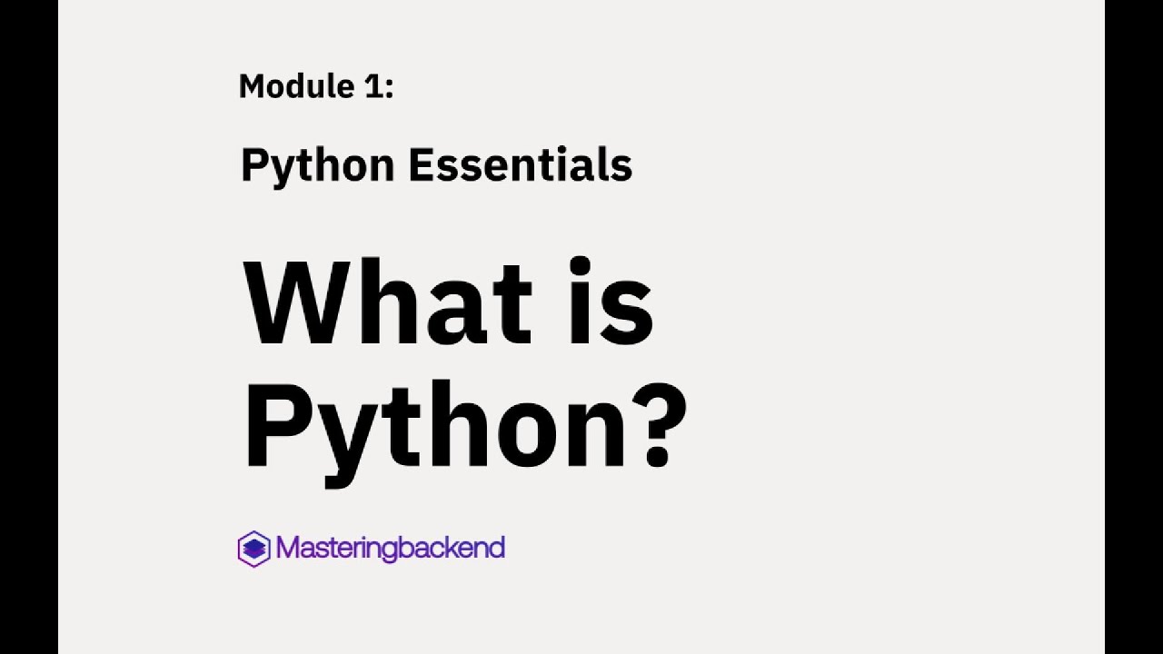 What is Python - YouTube