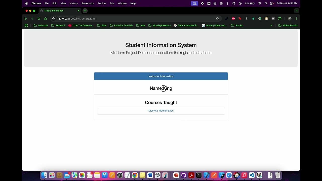 Python flask | Student Information Management system | project demo ...