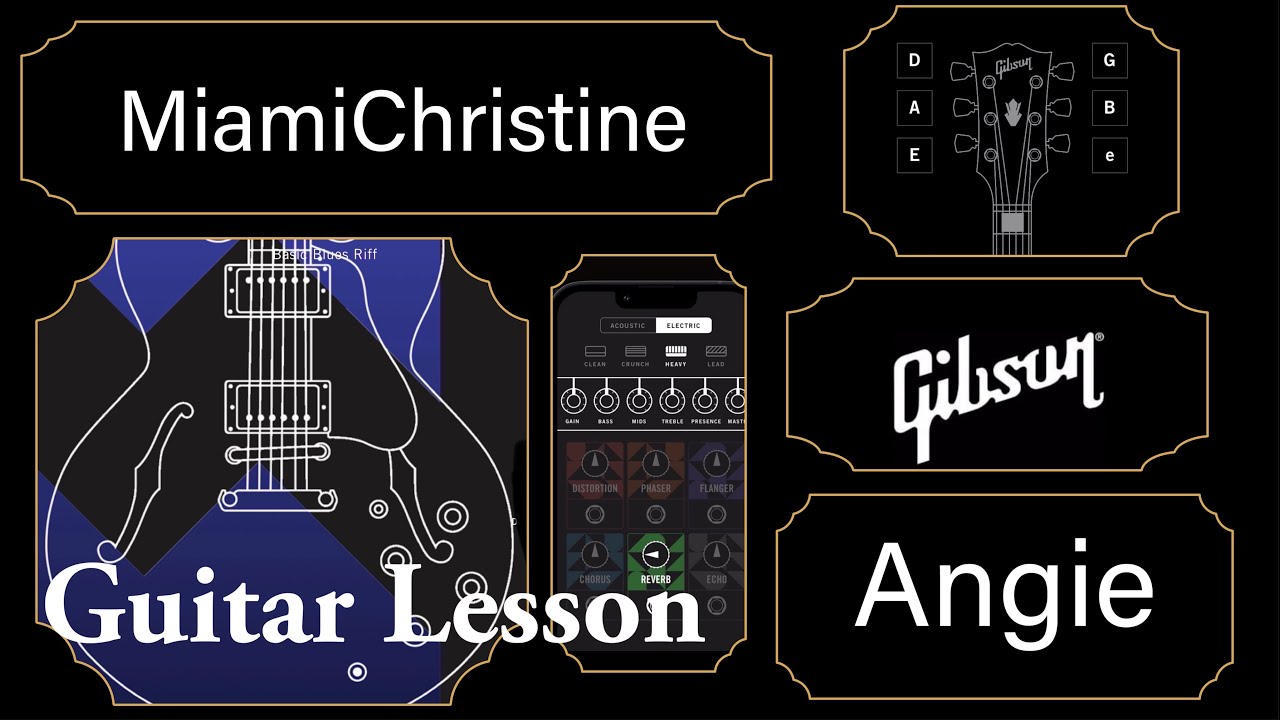 Angie - The Rolling Stones - Gibson guitar lesson - melody tab - sight ...