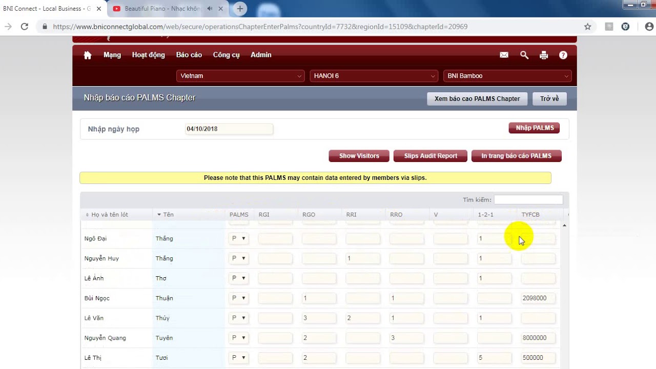 Huong dan cham palms trong BNI - YouTube